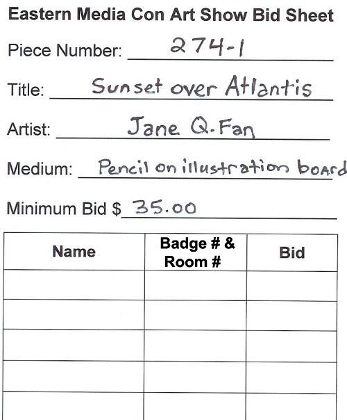 Art Show- Eastern Media Con 2